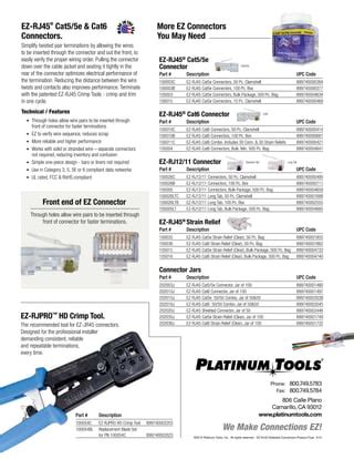Platinum Tools 100020c Data Sheet Pdf