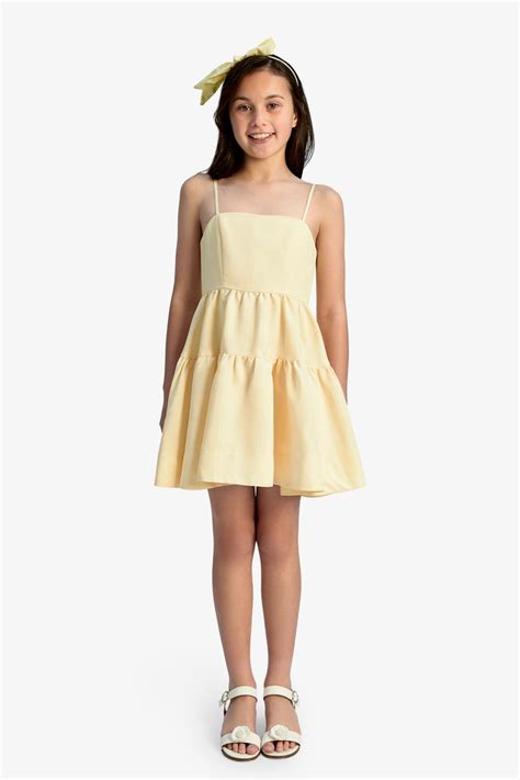 Girls Charlotte Mini Dress Canary Ylw Mini Dresses Online Girls