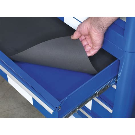 Rollcab 4 Drawer Retro Style Blue With White Stripes Building