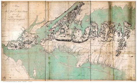 New York City Area 1782 Staten Island And Part Of Long Island Old Map