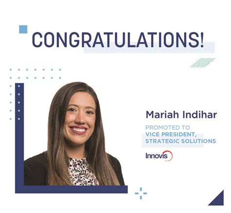 Congratulations To Mariah Indihar For Her Promotion To Vice President