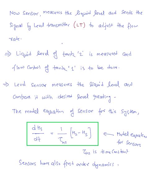 Solved Find Equation For Actuator Process Model Sensor And Initial