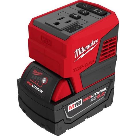Milwaukee M18 Top Off 175w Power Supply With Battery Charger