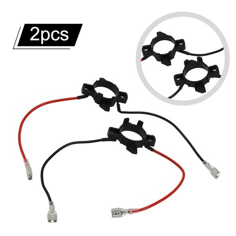 Damifu Car Bulb Holder Ground Wire H7 Adapters Hidled Headlight Holder