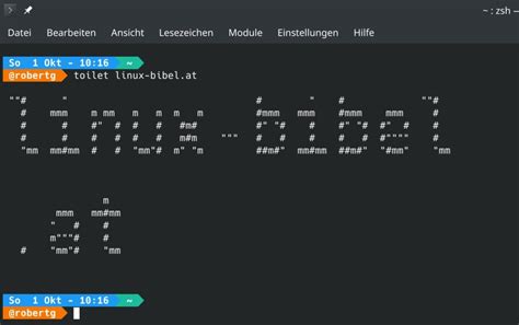 Figlet Und Toilet Ascii Text Unter Linux Linux Bibel