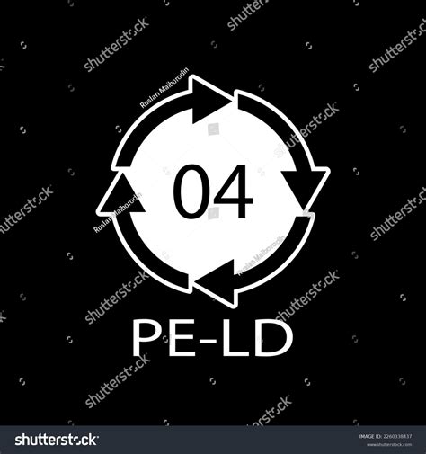 Peld 04 Recycling Code Symbol Plastic Stock Vector Royalty Free