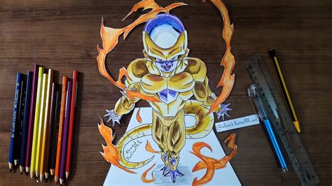 How To Draw Golden Frieza 3d Dragon Ball Super Without Copic Step By