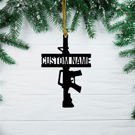 Custom 2nd Amendment Ornament Metal T For Veterans Police T
