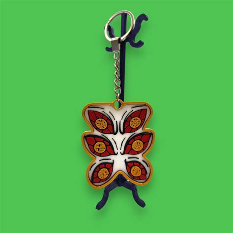 🗝️ Kokushibo Keychain Kimetsu No Yaiba Accessory For Backpack 3d