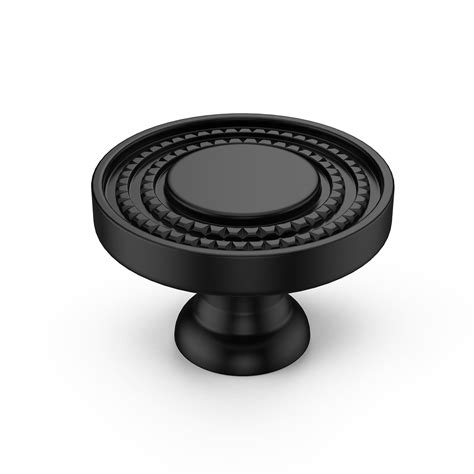 Homdiy 10 Pack Black Cabinet Knobs Knurled Dresser Knobs