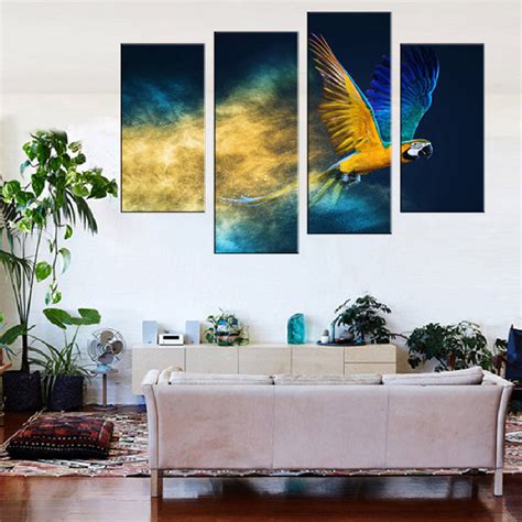 Blue Abstract Parrot