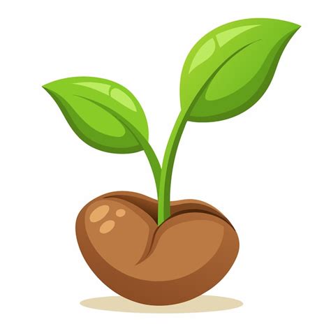 Sprouting Seed Gardening Cartoon Style Vector Illustration Premium Ai Generated Vector