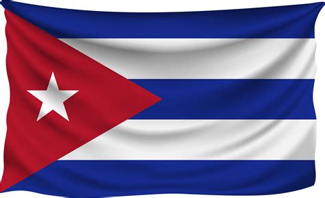 Cuba Flag Red Triangle White Star Blue Stripes Caribbean Heritage Png