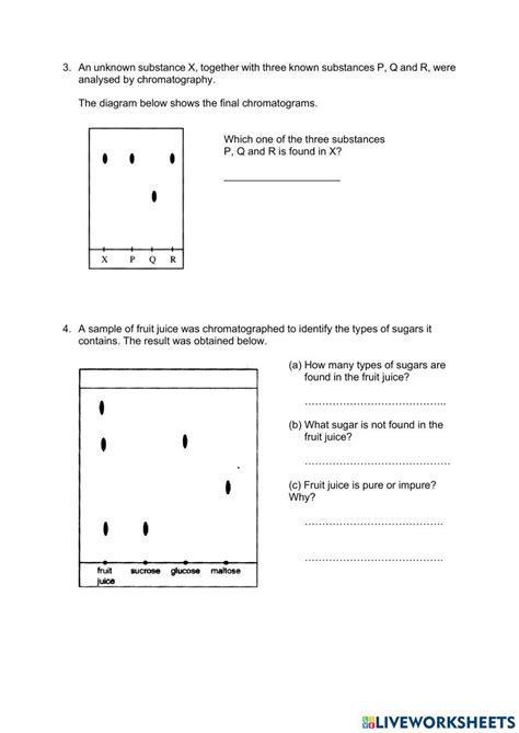 Analyse Chromatogram Online Exercise For Live Worksheets