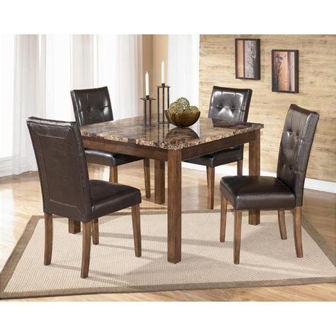 D158 225 Ashley Furniture Theo Brown Square Drm Table Set