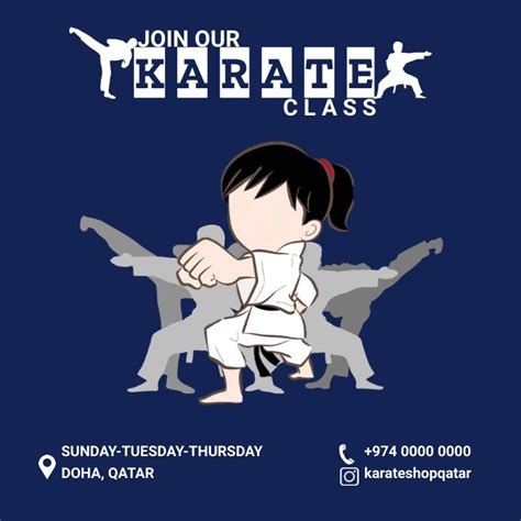 Karate Class Poster 7 Template Postermywall