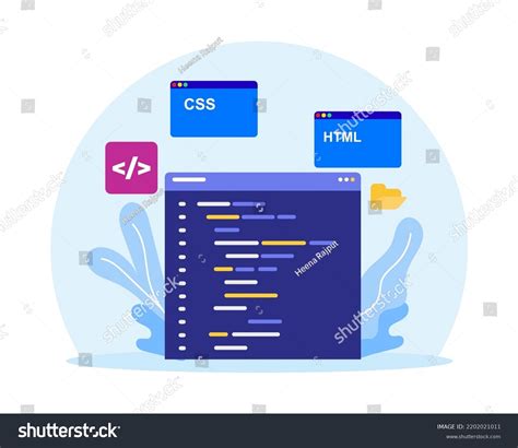 Website Programming Coding Web Development Concept Stock Vector Royalty Free
