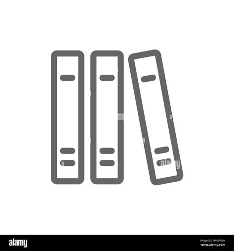 Inventory File Line Icon Graphic Resource Template Vector Illustration Stock Vector Image