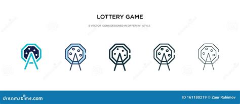Lottery Game Icon In Different Style Vector Illustration Two Colored And Black Lottery Game