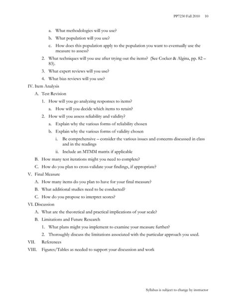 Pp7230 Psychometric Theorymatthewsfall2010 Pdf