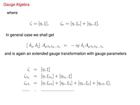Ppt Non Abelian Tensor Gauge Fields Generalization Of Yang Mills