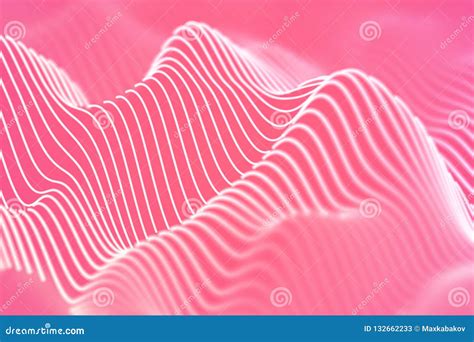 3d Sound Waves Big Data Abstract Visualization Stock Vector Illustration Of Audio Pattern