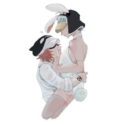 Rule 34 2boys Brown Hair Bunny Boy Bunny Ears Bunny Tail Bunnysuit