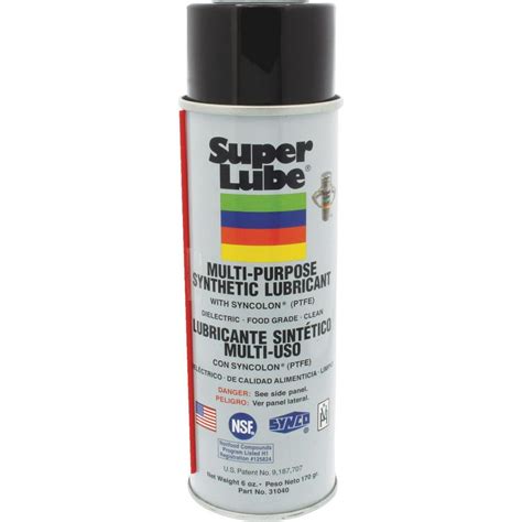 Super Lube 6 Oz Aerosol Synthetic Multi Purpose Lubricant 31040