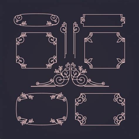 Colección De Ornamentos Decorativos Vector Gratis