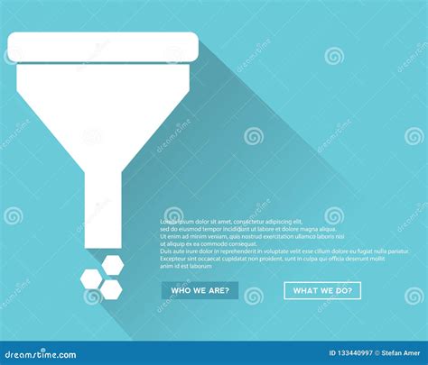 Big Data Filterconcept With Long Shadow Stock Vector Illustration Of