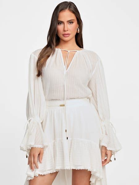 Eco Elsa High Low Skirt Guess Canada