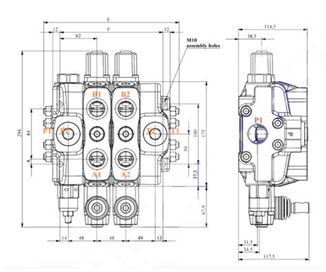 P160 4 Sectie Stuurventiel 160 Lmin Handbediend 1 Bsp Hydrauliek24nl
