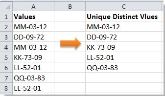 How To Extract Unique Values From List In Excel