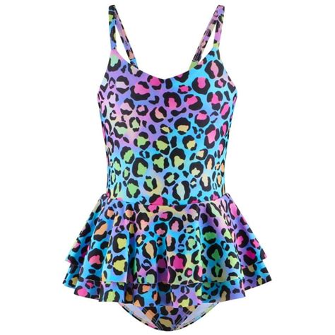 Woyy Big Girls Scale Print Ruffle One Piece Swimsuit Bathing Suit