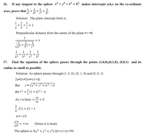 Three Dimensional Analytical Geometry