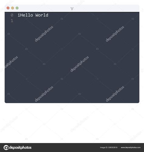 Language Hello World Program Sample Editor Window Stock Vector Image By ©yuriyvlasenko 506353818