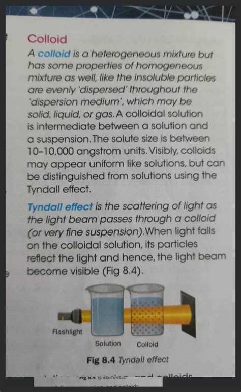 Colloida Colloid Is A Heterogeneous Mixture But Has Some Properties Of H