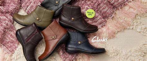 Qvc Clarks Collection Leather Ankle Boots Ashland Pine