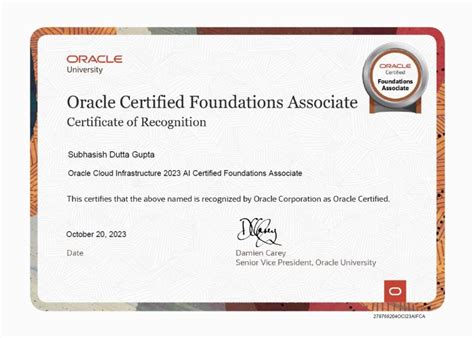 Im Happy To Share That Ive Obtained A New Certification Oracle Cloud