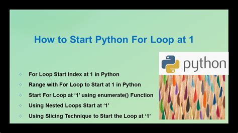 How To Start Python For Loop At 1 Spark By Examples