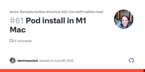 Pod Install In M1 Mac · Issue 61 · Azure Samplesactive Directory B2c