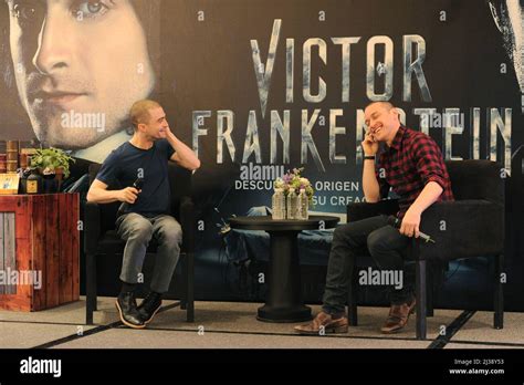 Actors Daniel Radcliffe James Mcavoy Speak During Victor Frankenstein