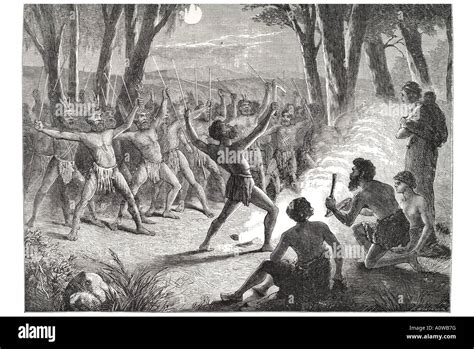 Australia Corobboree Coolaminga Aborigines Abo Aboriginal Native Dance Tribe Loin Cloth