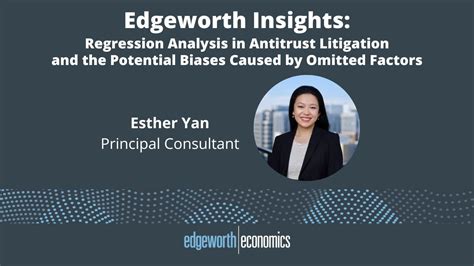 Regression Analysis In Antitrust Litigation And The Potential Biases