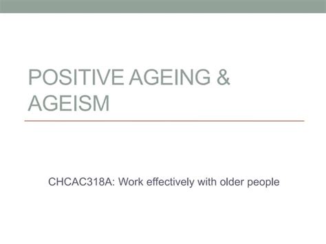 Ageism Pptx