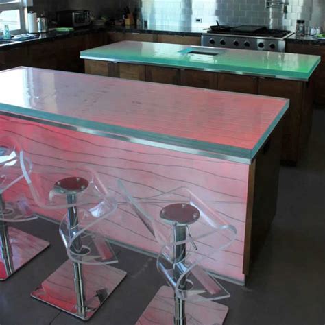 Custom Made Thick Glass Countertops For Kitchen Bathroom And Islands