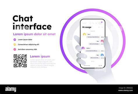 Messenger Interface On Smartphone Stock Vector Images Alamy