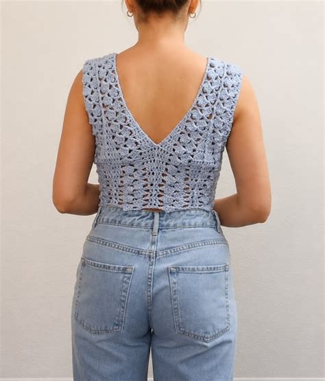 7 Crochet Summer V Back Top Free Patterns Crocht