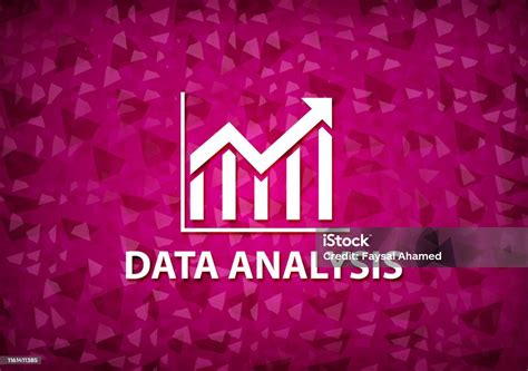 Data Analysis Pink Background Stock Illustration Download Image Now