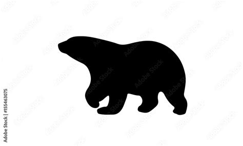 Polar Bear Silhouette Stock Vector Adobe Stock